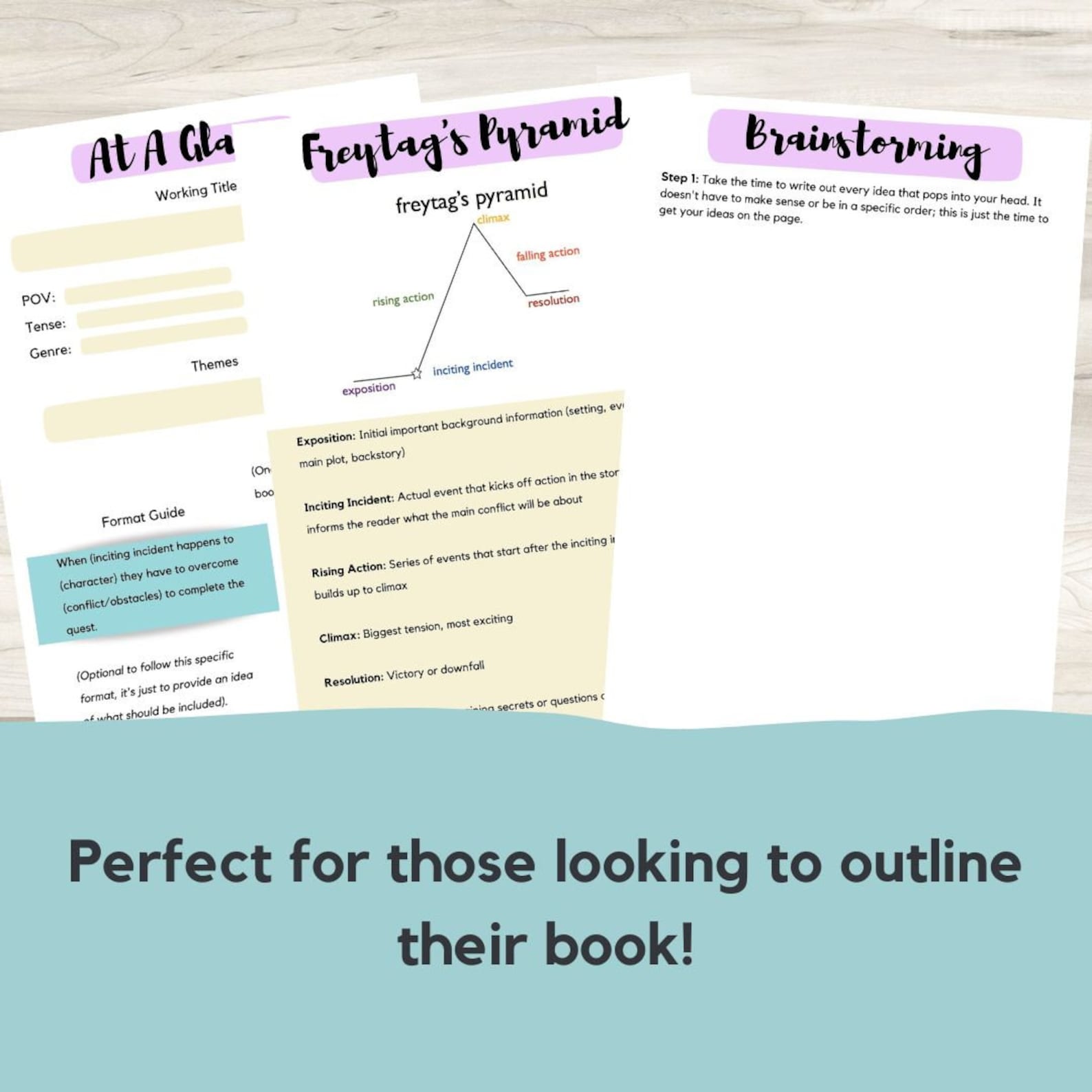 Printable Book Outline Sheets | Writing Book Outline Workbook | Outline ...