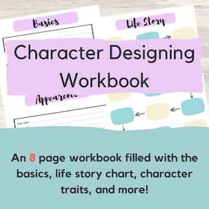 Printable Character Outline Sheets | Writing Character Creator Workbook ...