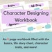 Printable Character Outline Sheets | Writing Character Creator Workbook ...
