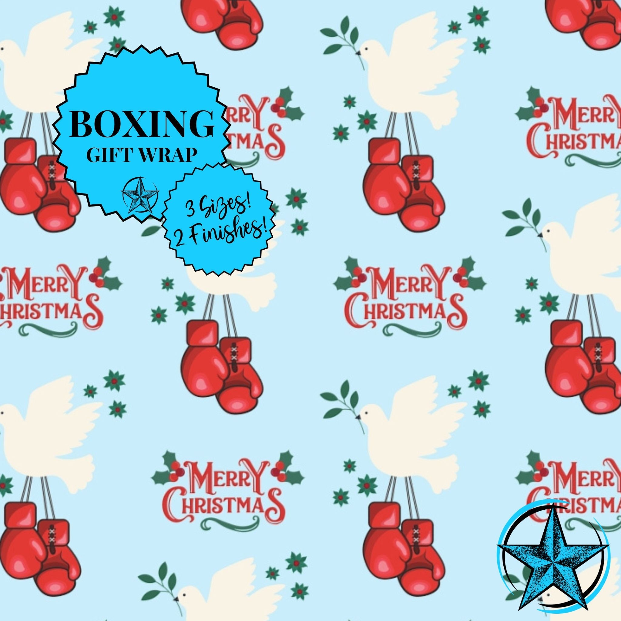 Boxing Christmas Wrapping Paper. Vibrant Eco-luxury Boxing Theme ...