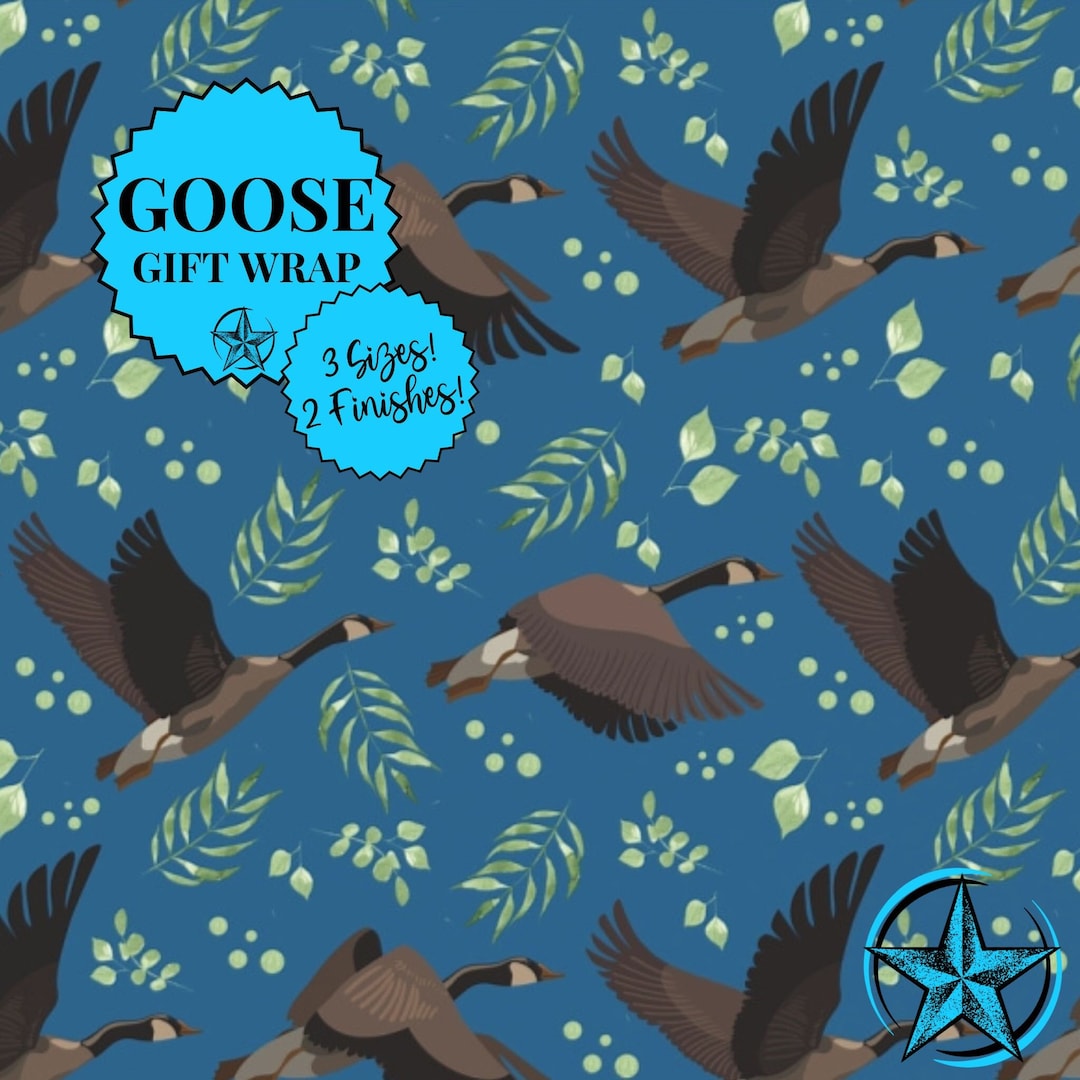 Canadian Goose Wrapping Paper. Vibrant Eco-luxury Bird Hunting Birthday ...