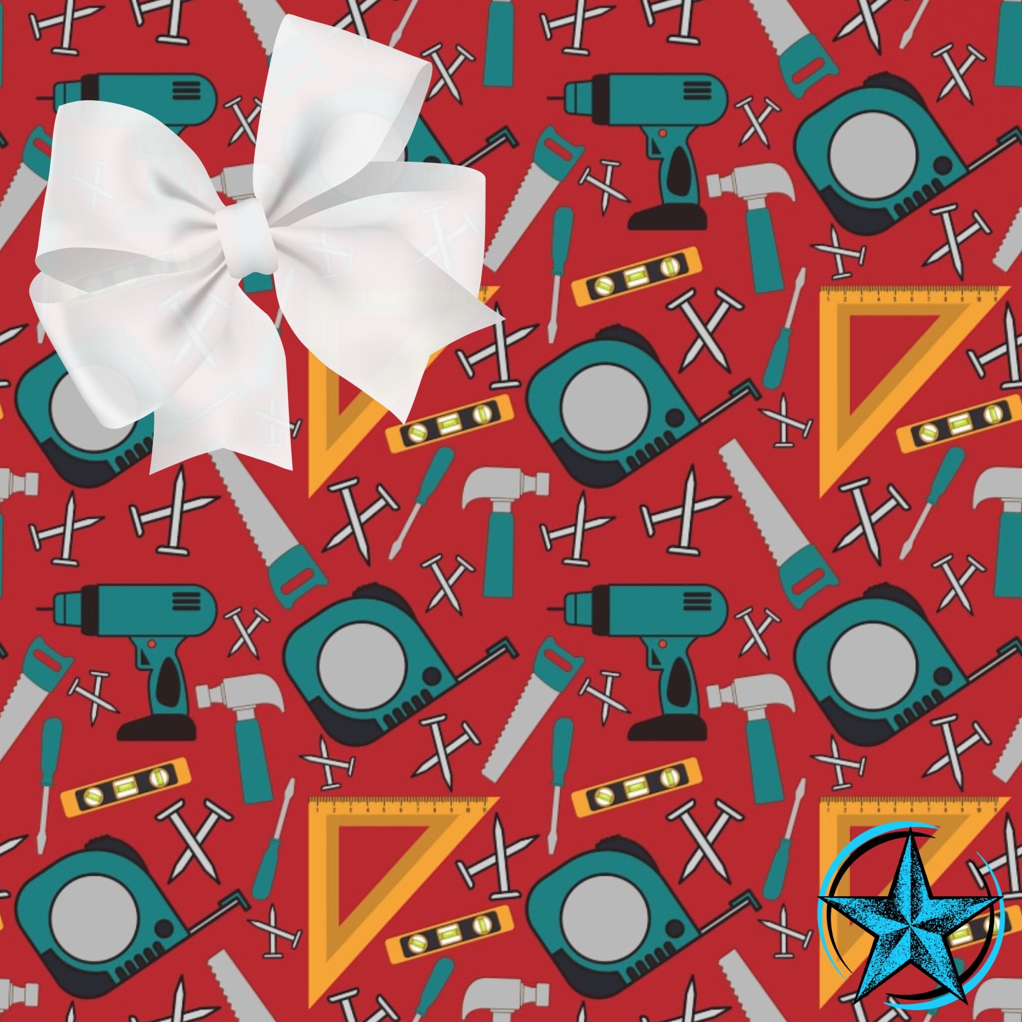 Tools Wrapping Paper. Vibrant Eco-luxury Handyman Construction Birthday ...