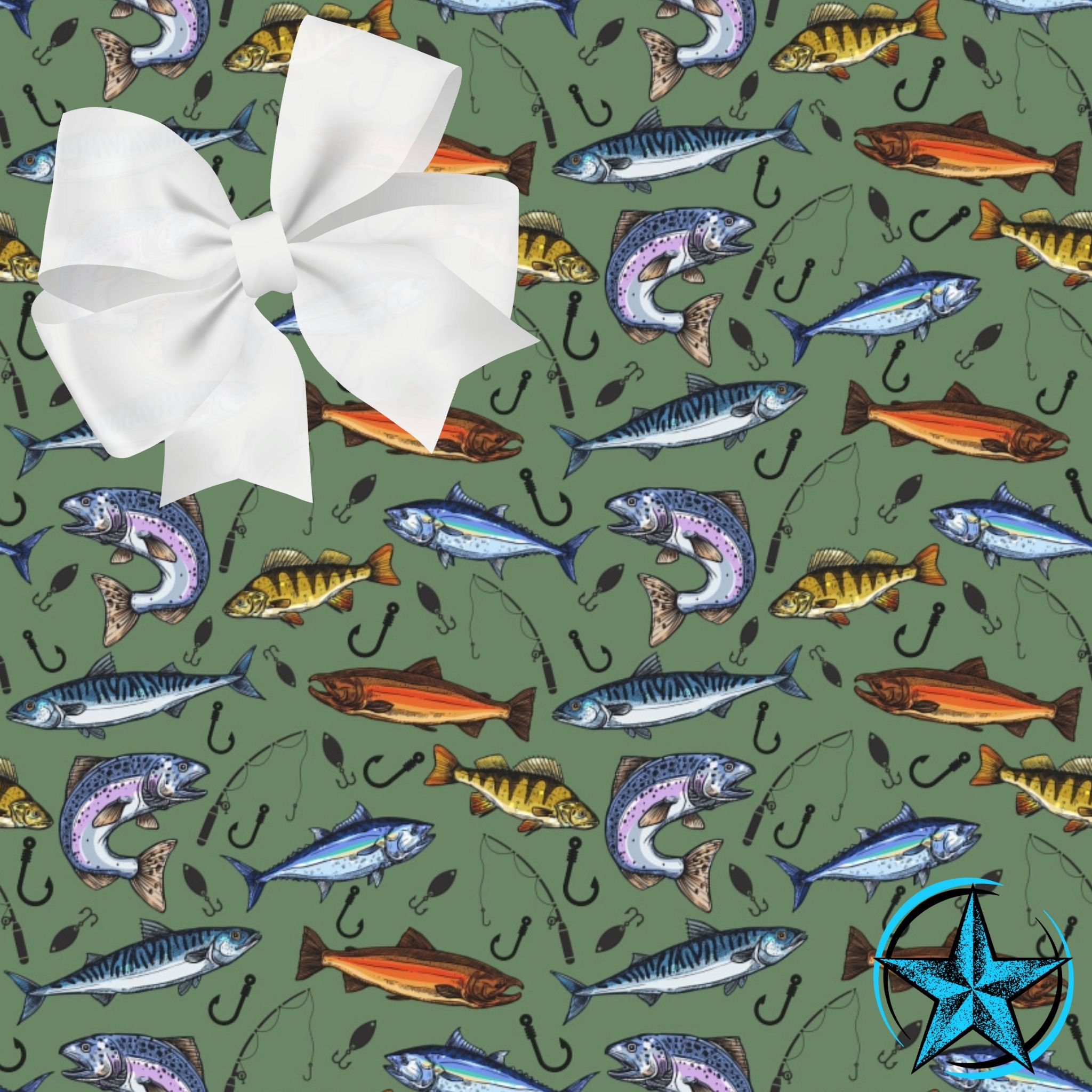 Fish Wrapping Paper. Vibrant Eco-luxury Angler Fishing Birthday Theme ...
