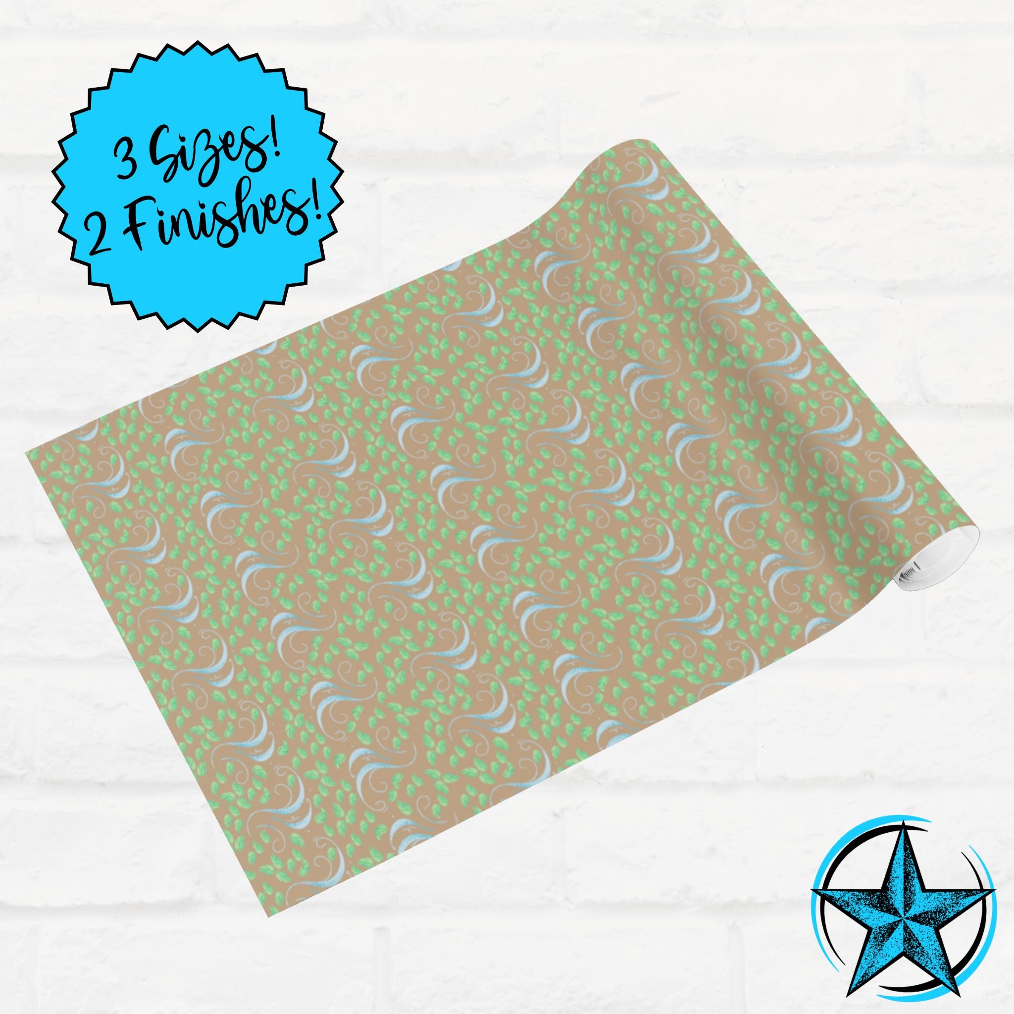 Wind Wrapping Paper. Vibrant Eco-luxury Breezy Wind and Falling Leaves ...