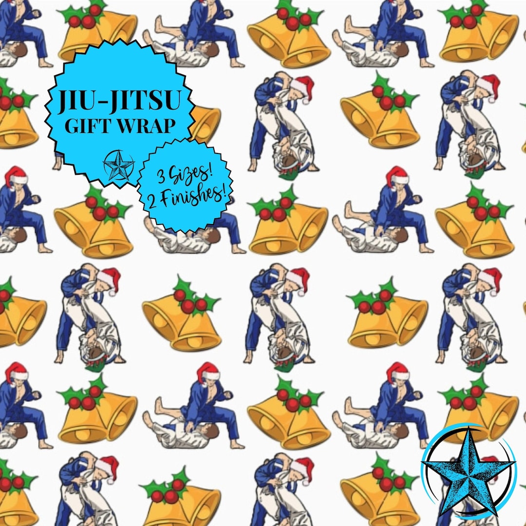 Jiu-jitsu Christmas Wrapping Paper. Vibrant Eco-friendly BJJ - Etsy