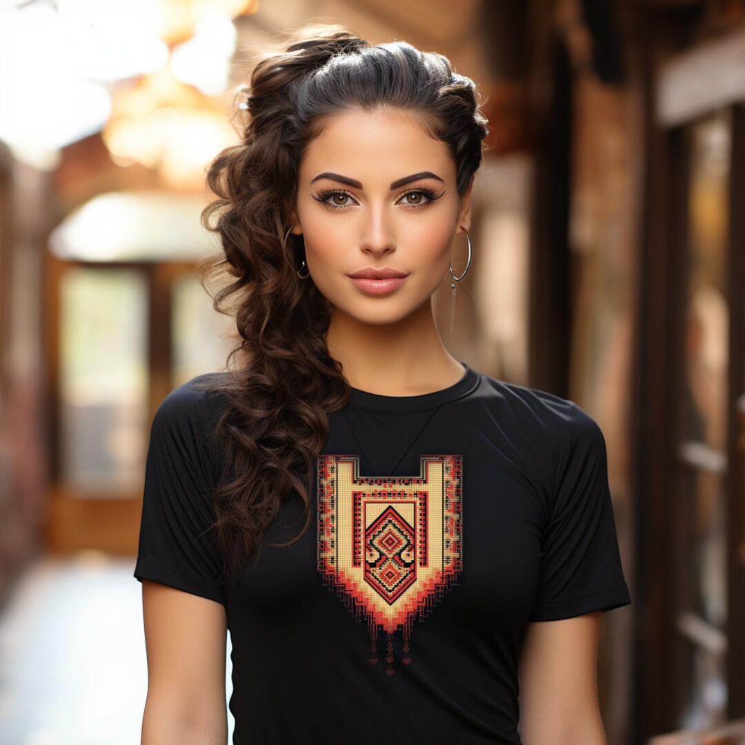 Tareez, a Palestinian Creation: Womens Soft Style Black T-shirt ...