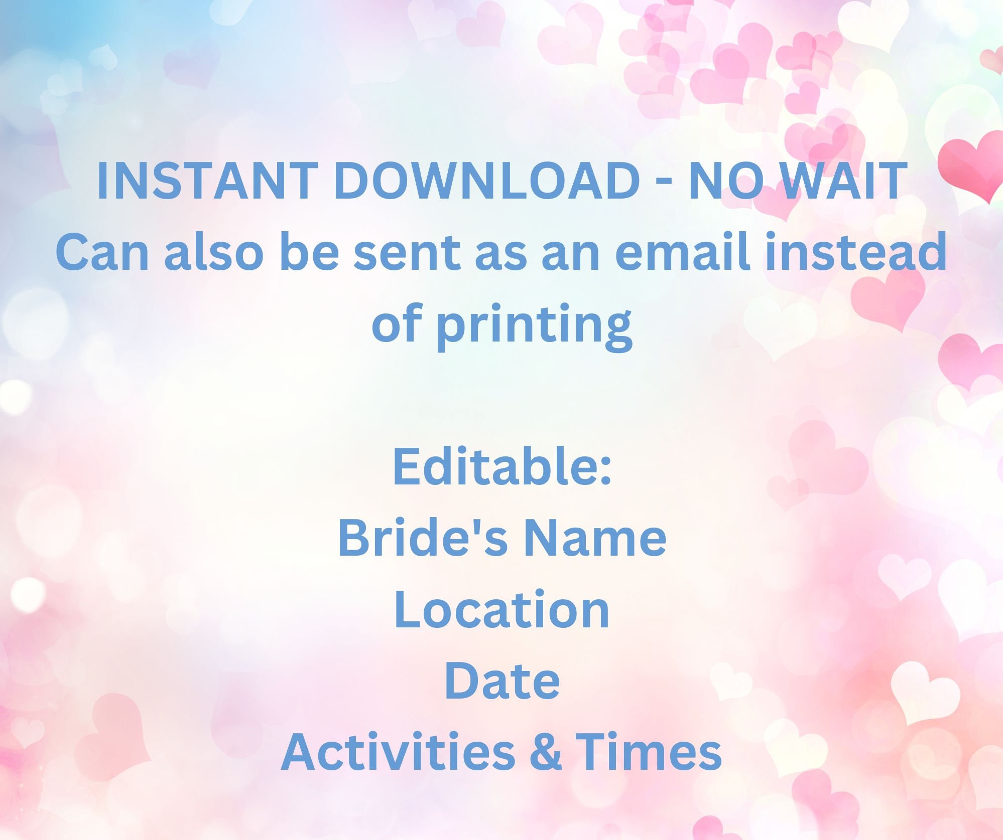 Taylor Swift Bachelorette Itinerary Template | Lover Theme (digital ...