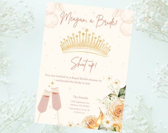 Royal Princess Diaries Bridal Shower Invitation Bridal Party Digital ...