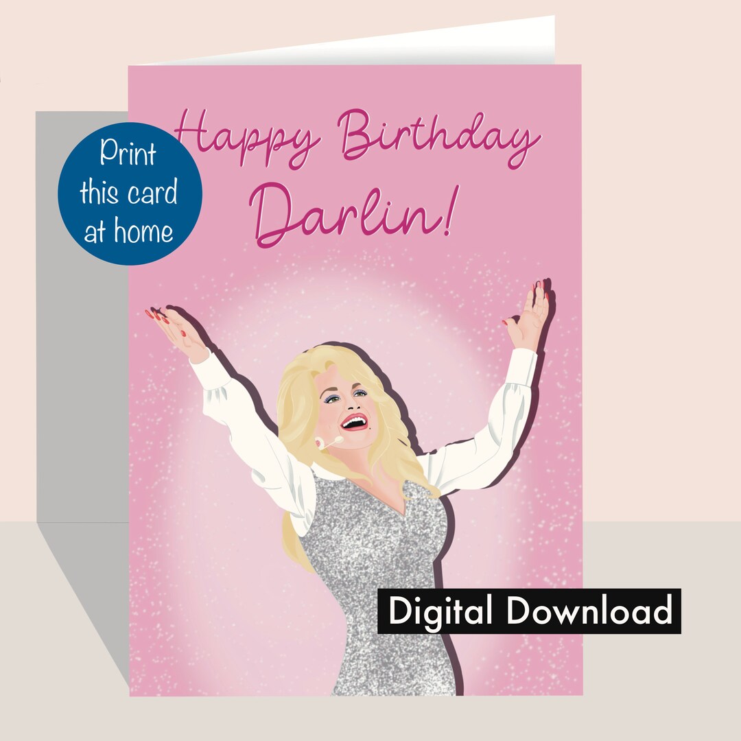 Dolly - Print at Home - Birthday Greeting Card (digital Download) - Etsy