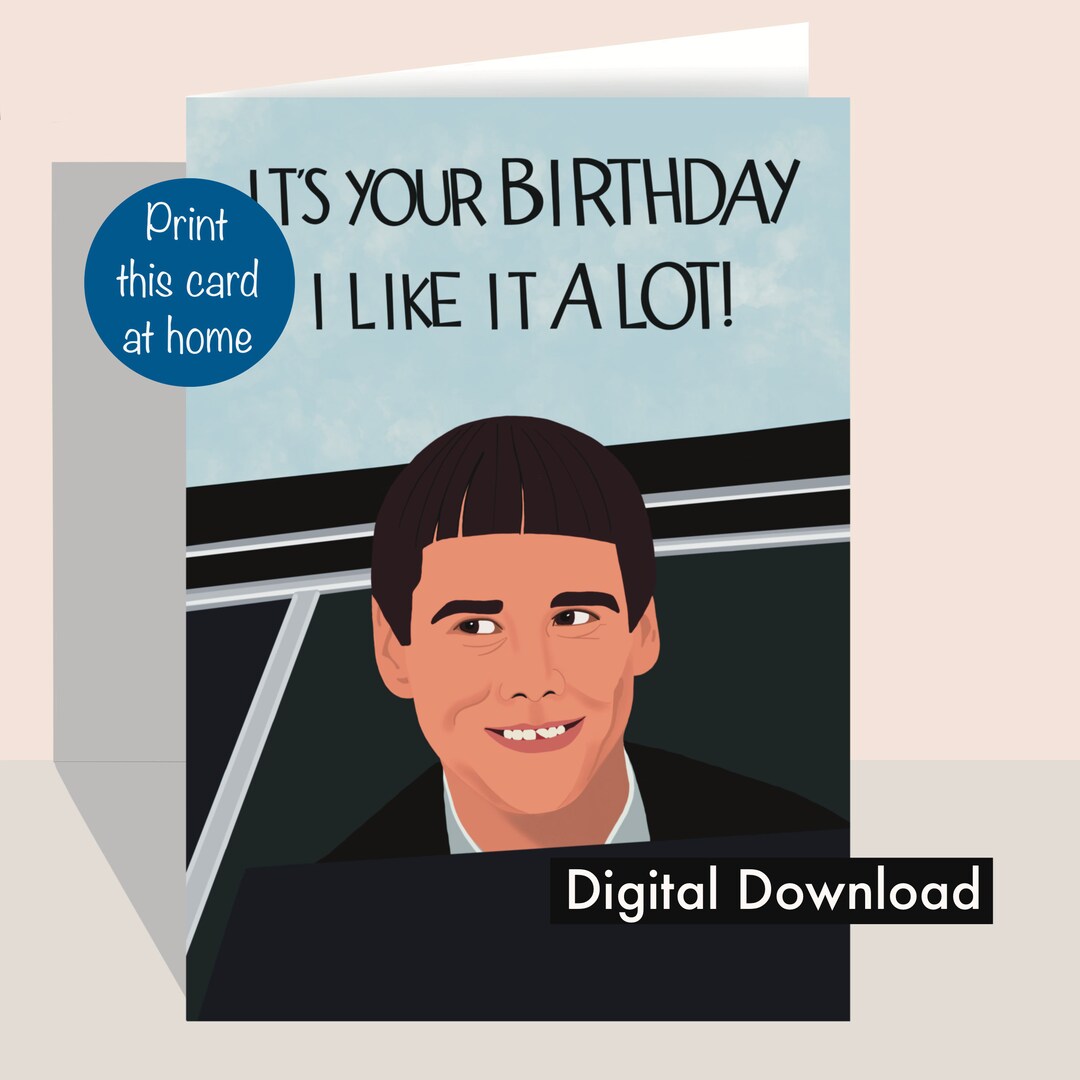 Movie Inspired - Comedy - Print at Home - Printable - Birthday Greeting ...