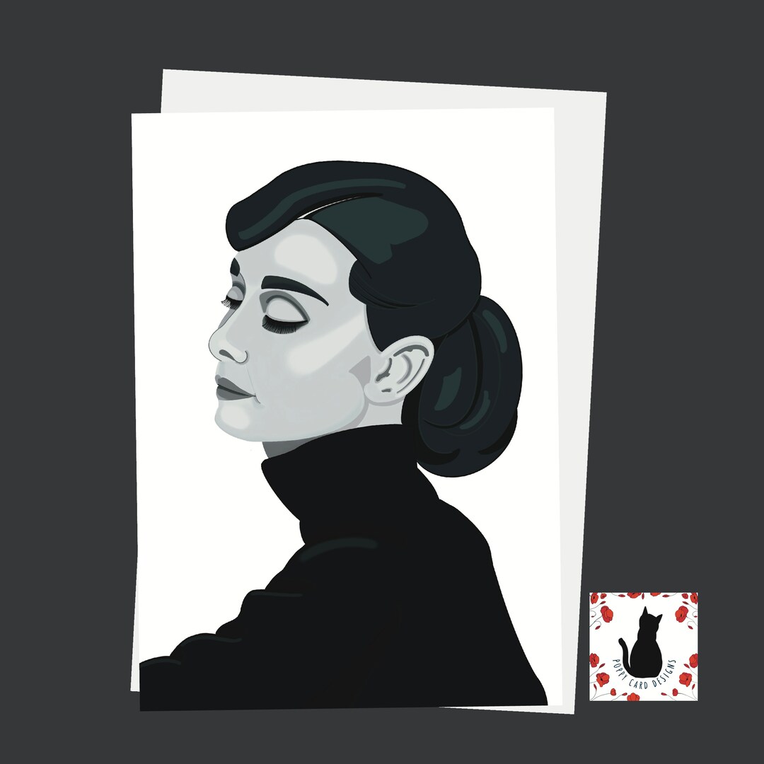 Audrey Hepburn Hollywood Greeting Card Birthday Greeting Card 5x7 Inch ...