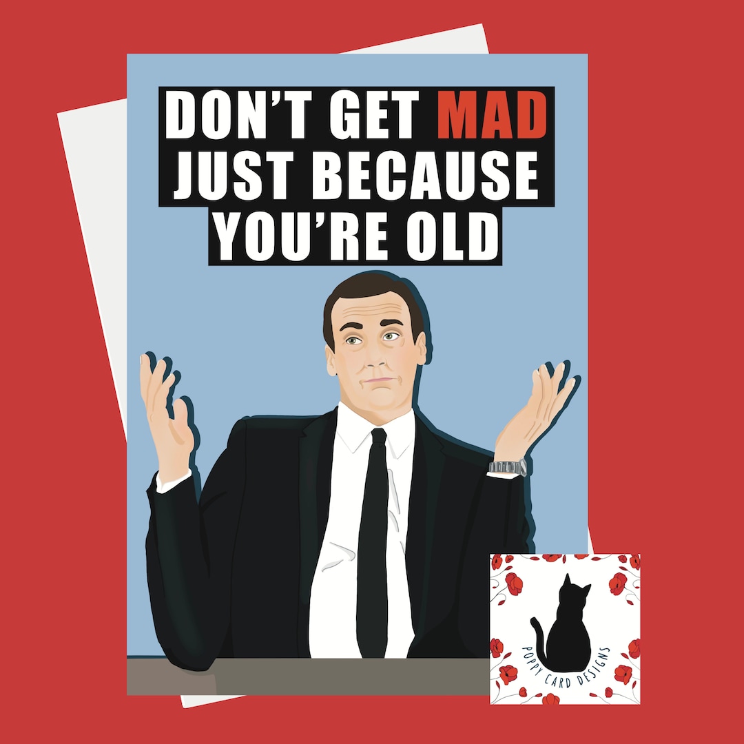 Mad Men - Retro - TV - Funny Birthday Greeting Card - 5x7 Inch, Funny ...