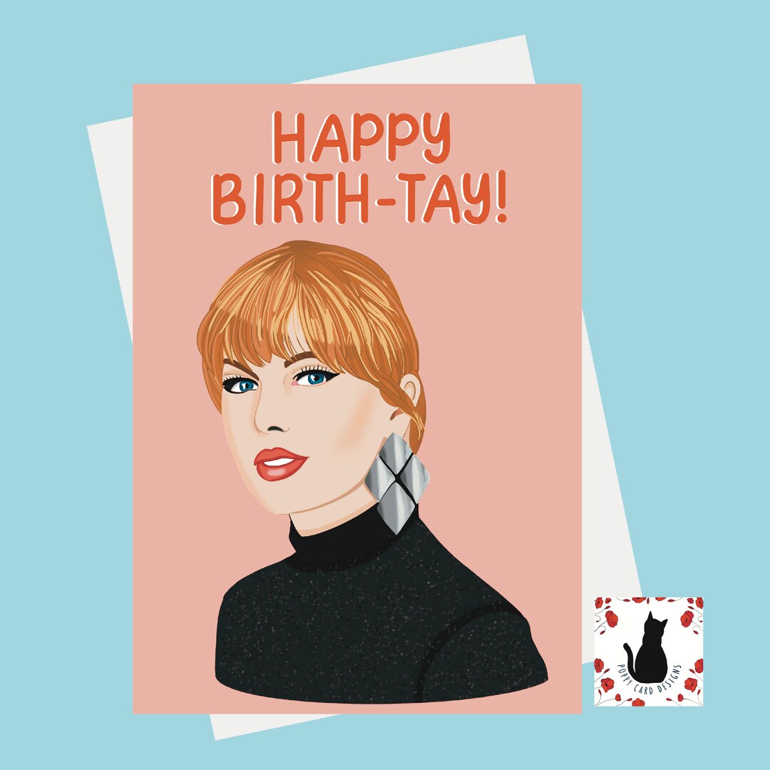 Birthtay Birthday Card: Taylor Swift Inspired Greeting (5x7 Inch) - Etsy