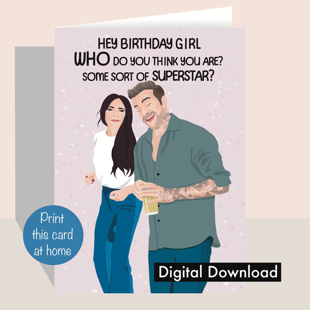 Posh and Becks Birthday Card: Funny Superstar Design (digital Download ...