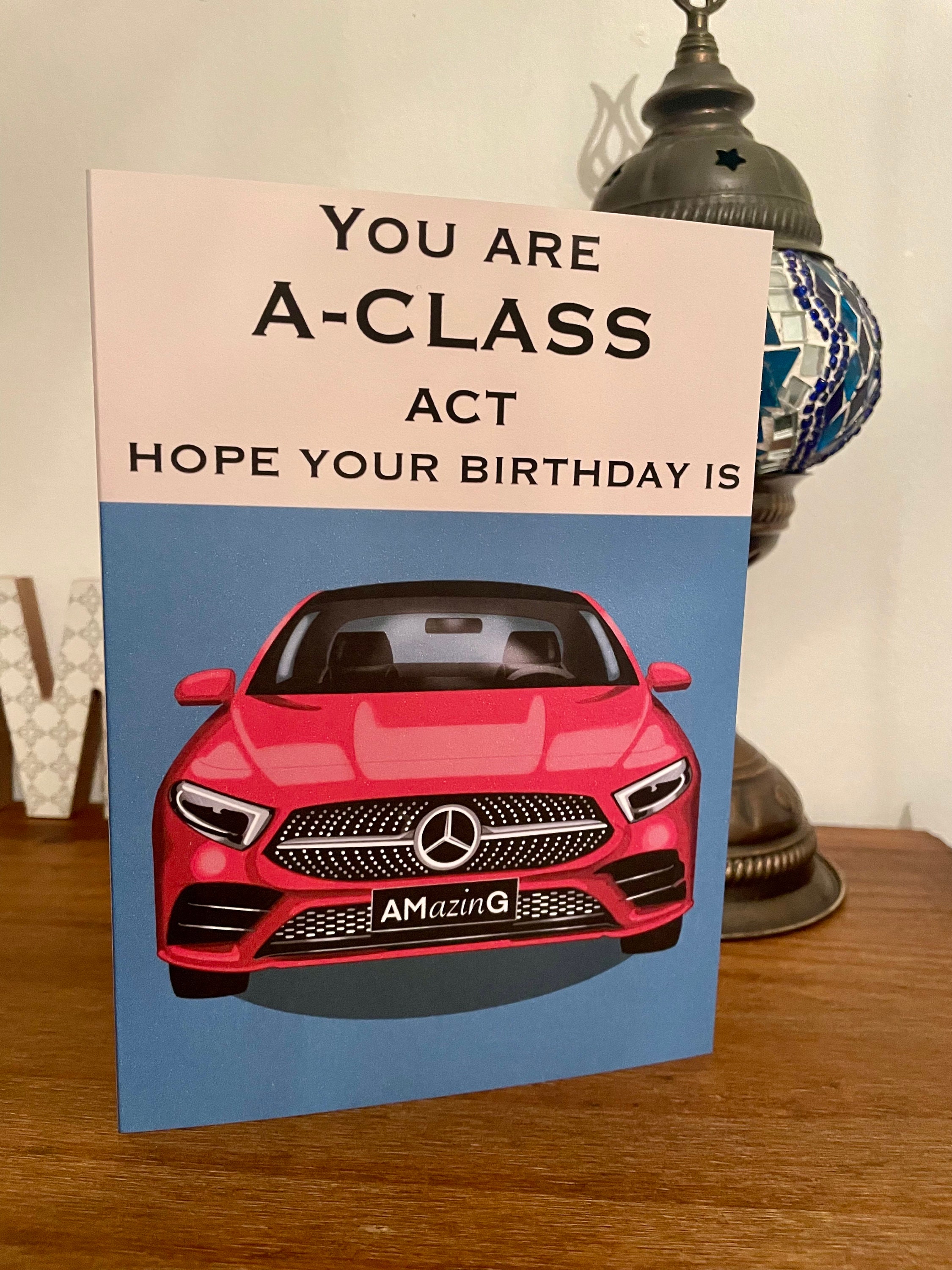 A Class Act - Car - Print at Home - Printable - Birthday Greeting Card ...