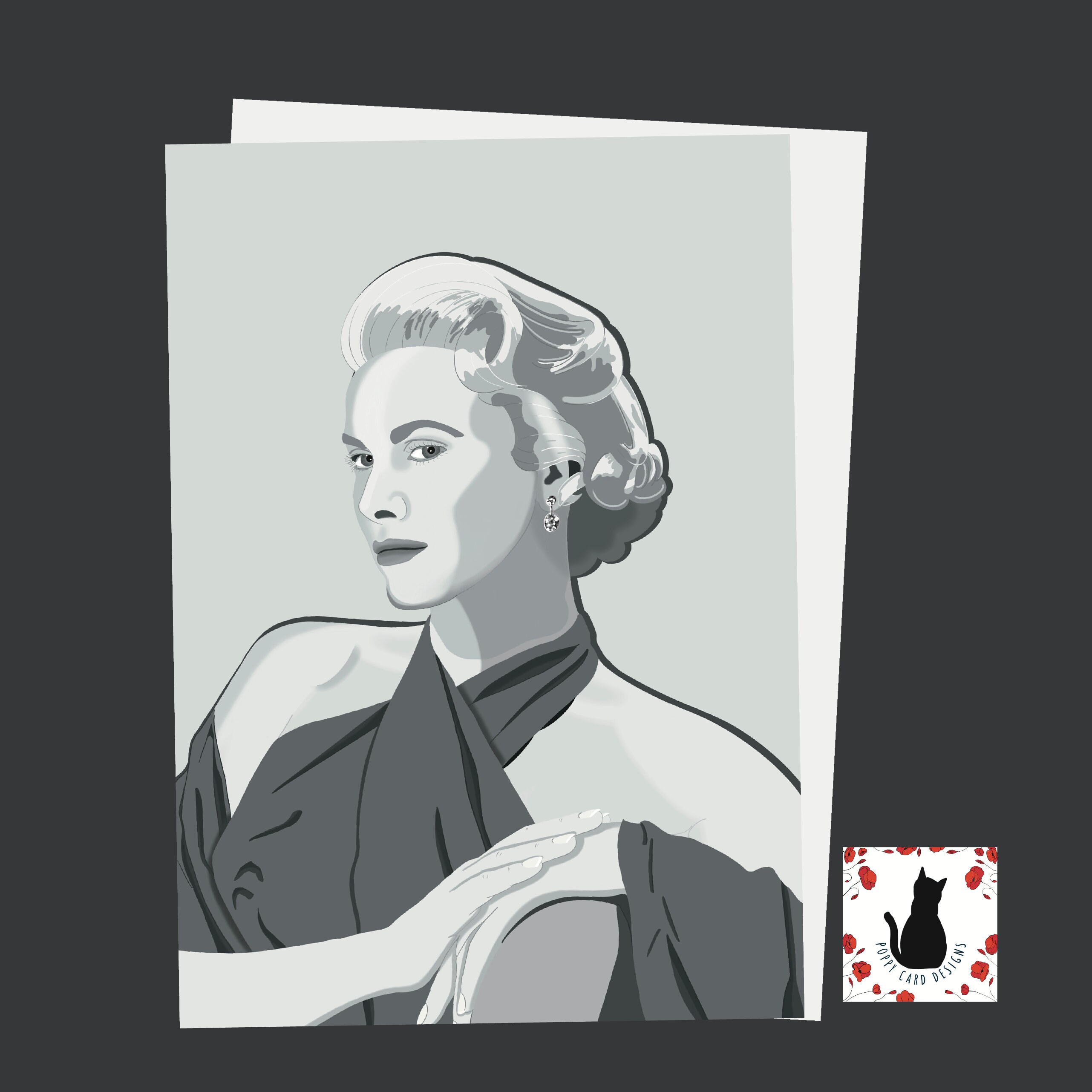 Grace Kelly Hollywood Greeting Card Birthday Greeting - Etsy