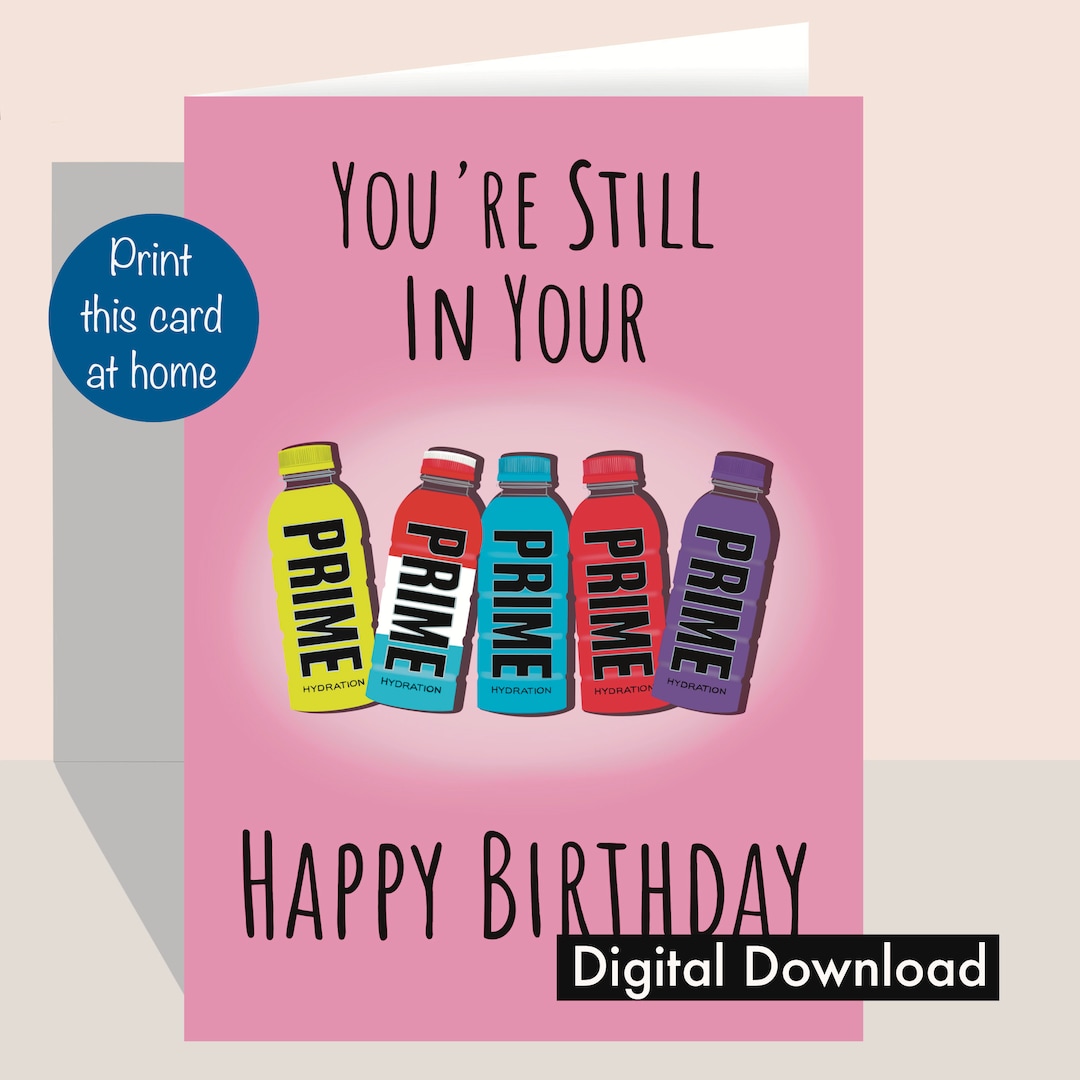 Prime Print at Home Printable Birthday Greeting Card - Etsy