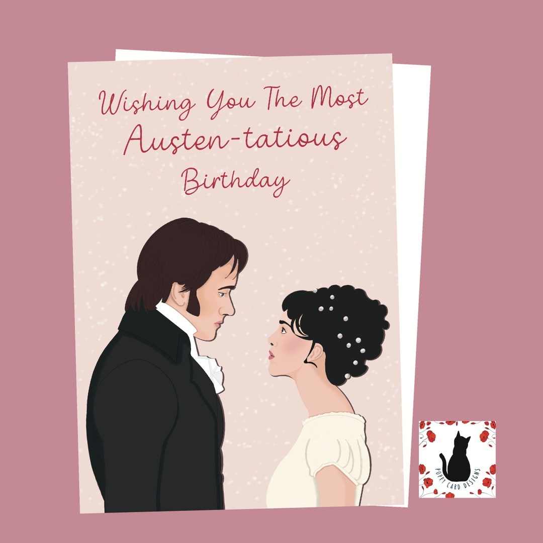 Pride and Prejudice Birthday Card: Funny Austen-tatious Greeting (5x7 ...