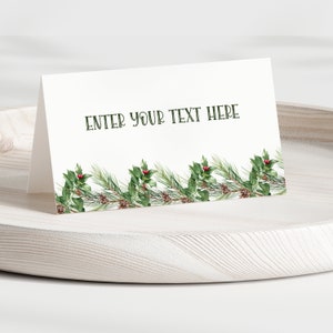 EDITABLE Christmas Food Cards, Christmas Party Buffet Label, Tent Card ...
