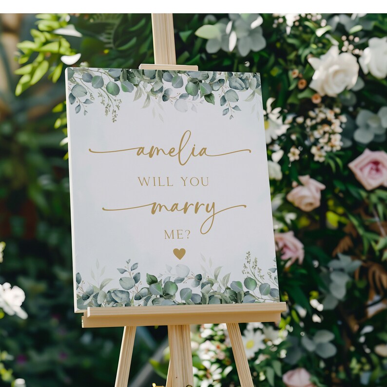 Will You Marry Me Sign Template, Proposal Sign, Proposal Photo Props ...