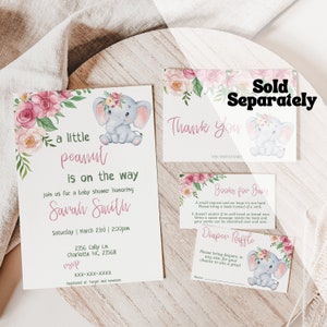 Elephant Diaper Raffle Girl Elephant Baby Shower Game Diaper Raffle ...