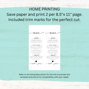 Minimalist Wedding Menu Template, Modern Script Wedding Dinner Menu ...