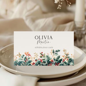 EDITABLE Christmas Food Cards, Christmas Party Buffet Label, Tent Card ...