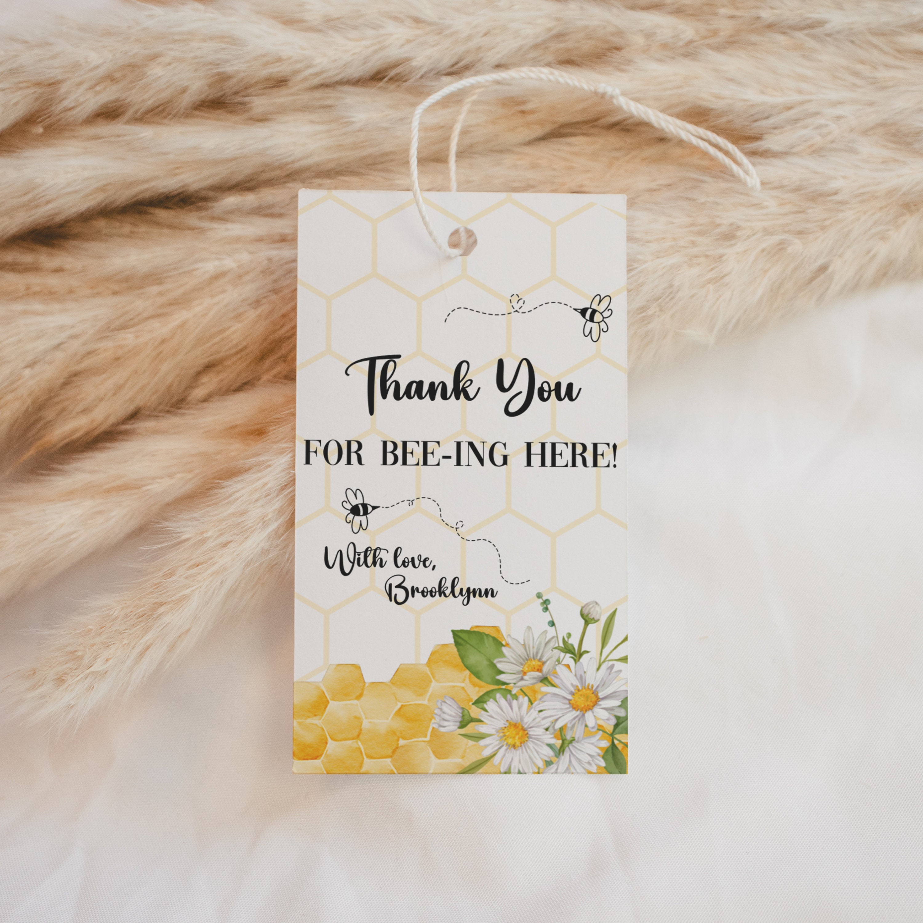 Bee Favor Tags, Bee Birthday Thank You Tags, 1st Bee Day Favor Tag, Bee ...