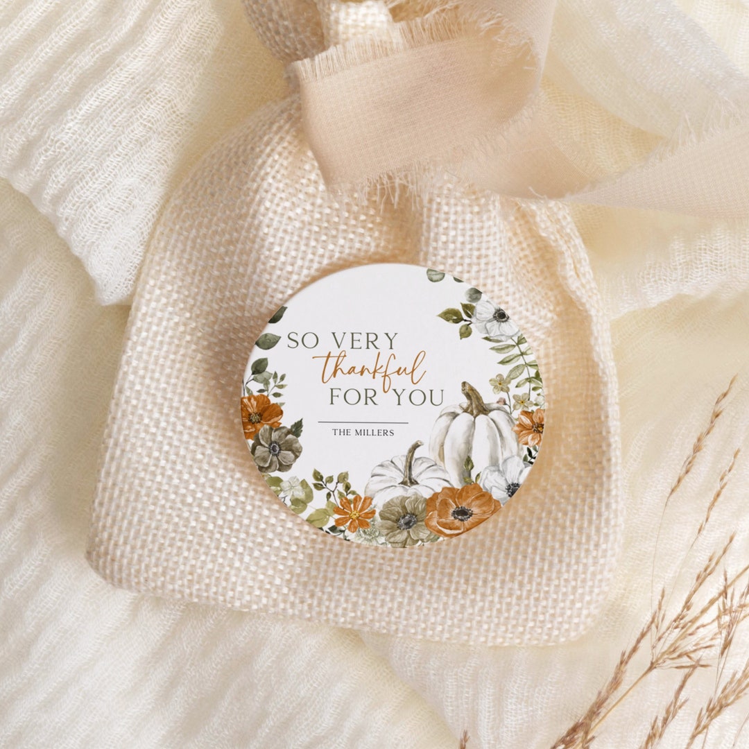 Fall Thankful Gift Tag, Printable Thankful Tag, Friendsgiving Tag ...