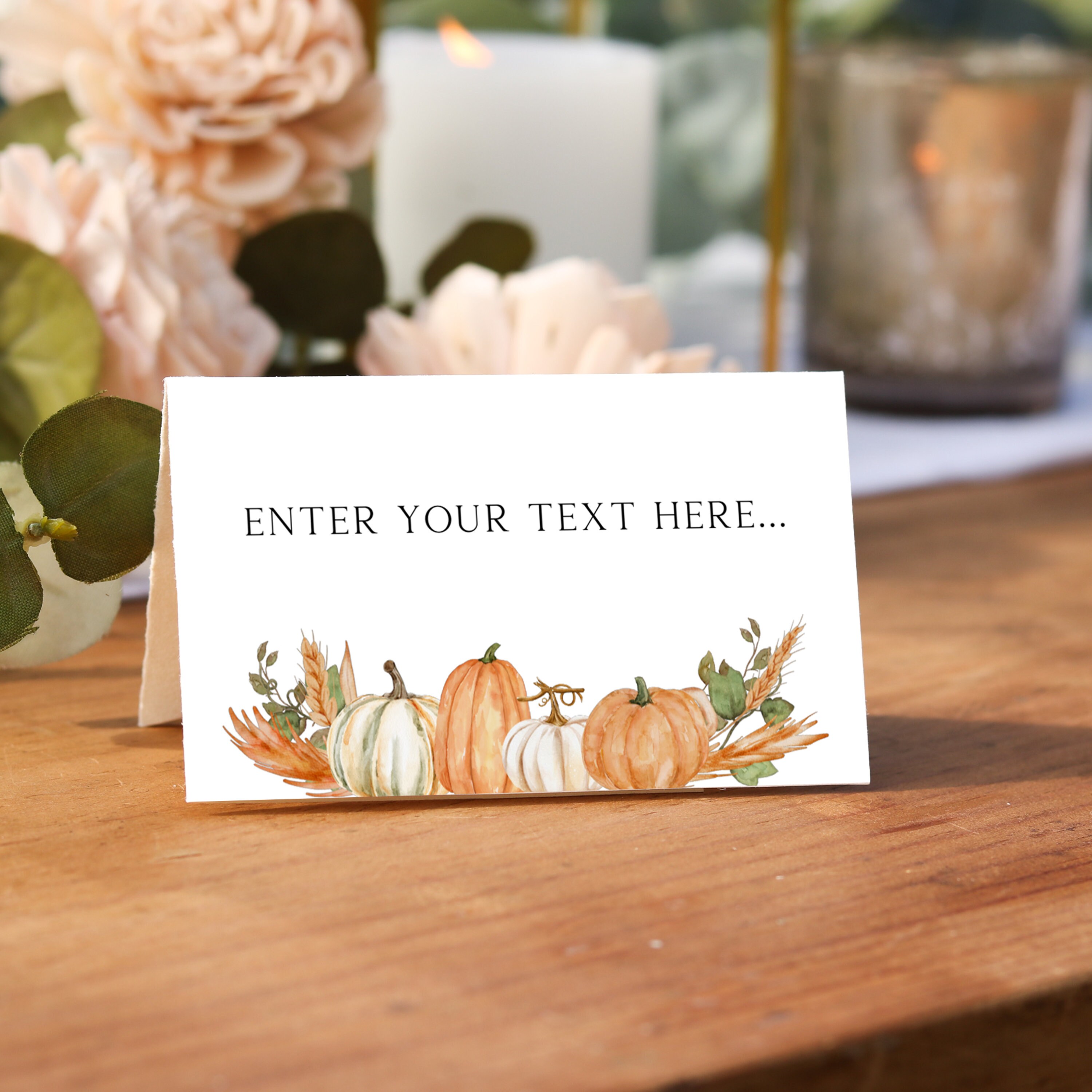 EDITABLE Thanksgiving Food Cards, Thanksgiving Party Buffet Label, Tent ...