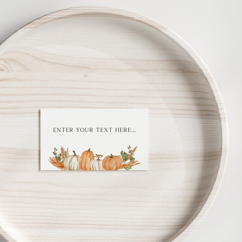 EDITABLE Thanksgiving Food Cards, Thanksgiving Party Buffet Label, Tent ...