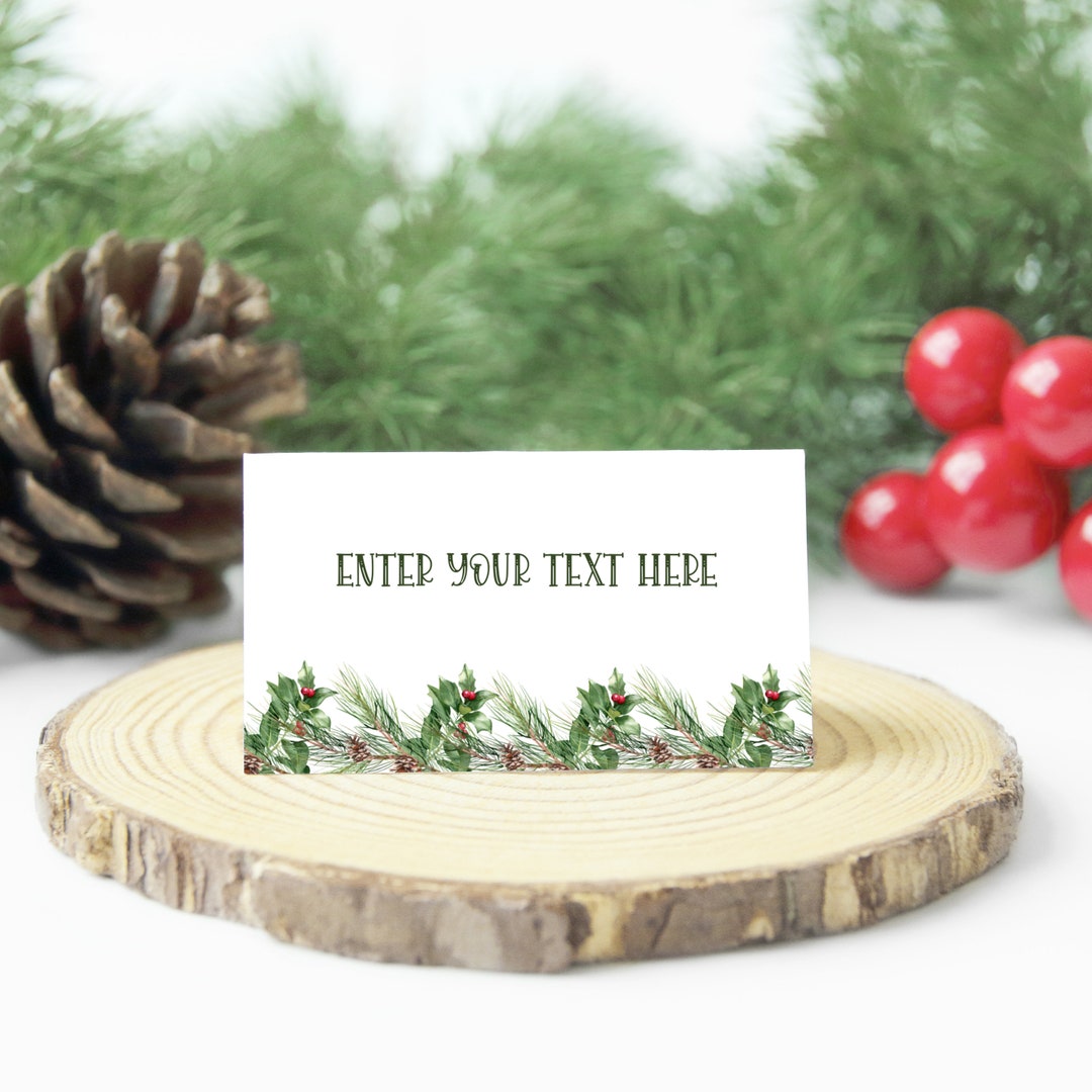 EDITABLE Christmas Food Cards, Christmas Party Buffet Label, Tent Card ...