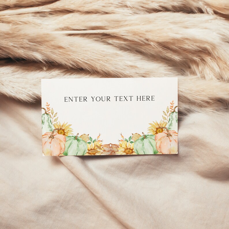 EDITABLE Thanksgiving Food Cards, Thanksgiving Party Buffet Label, Tent ...