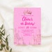 Princess Birthday Invitation Girl Princess Birthday Party Invite Pink ...