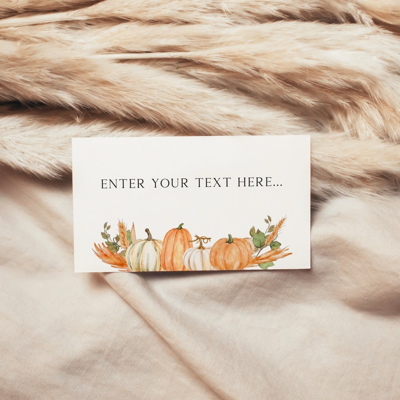 EDITABLE Thanksgiving Food Cards, Thanksgiving Party Buffet Label, Tent ...