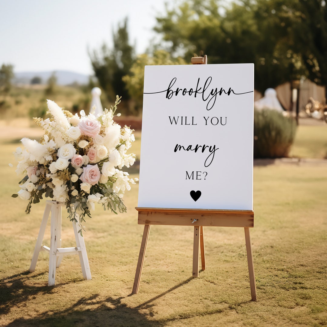 Will You Marry Me Sign Template, Proposal Sign, Proposal Photo Props ...