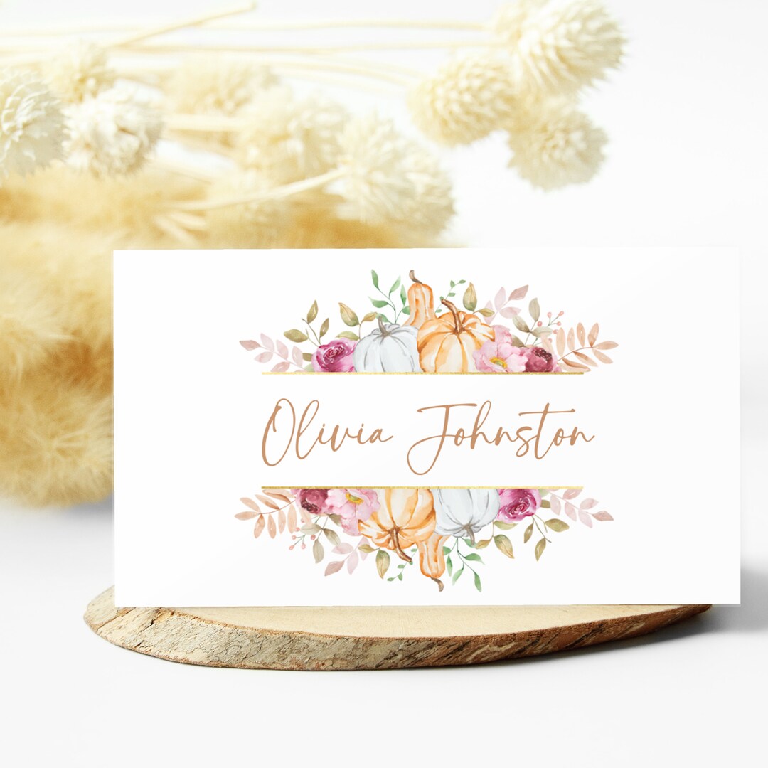 Thanksgiving Name Cards, Friendsgiving Name Place Cards, Thankful for ...