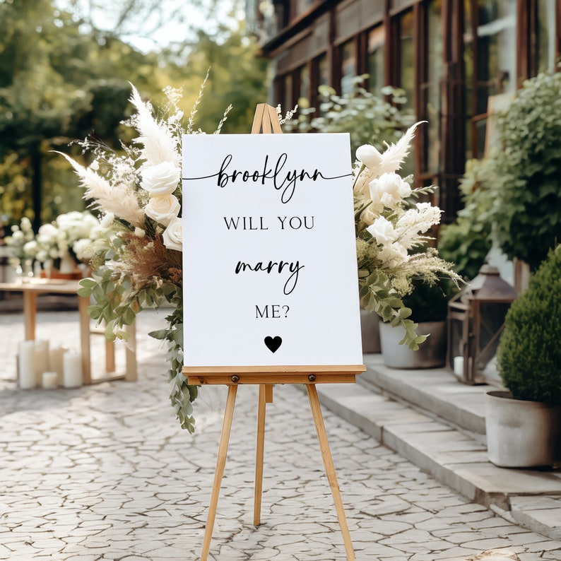 Will You Marry Me Sign Template, Proposal Sign, Proposal Photo Props ...