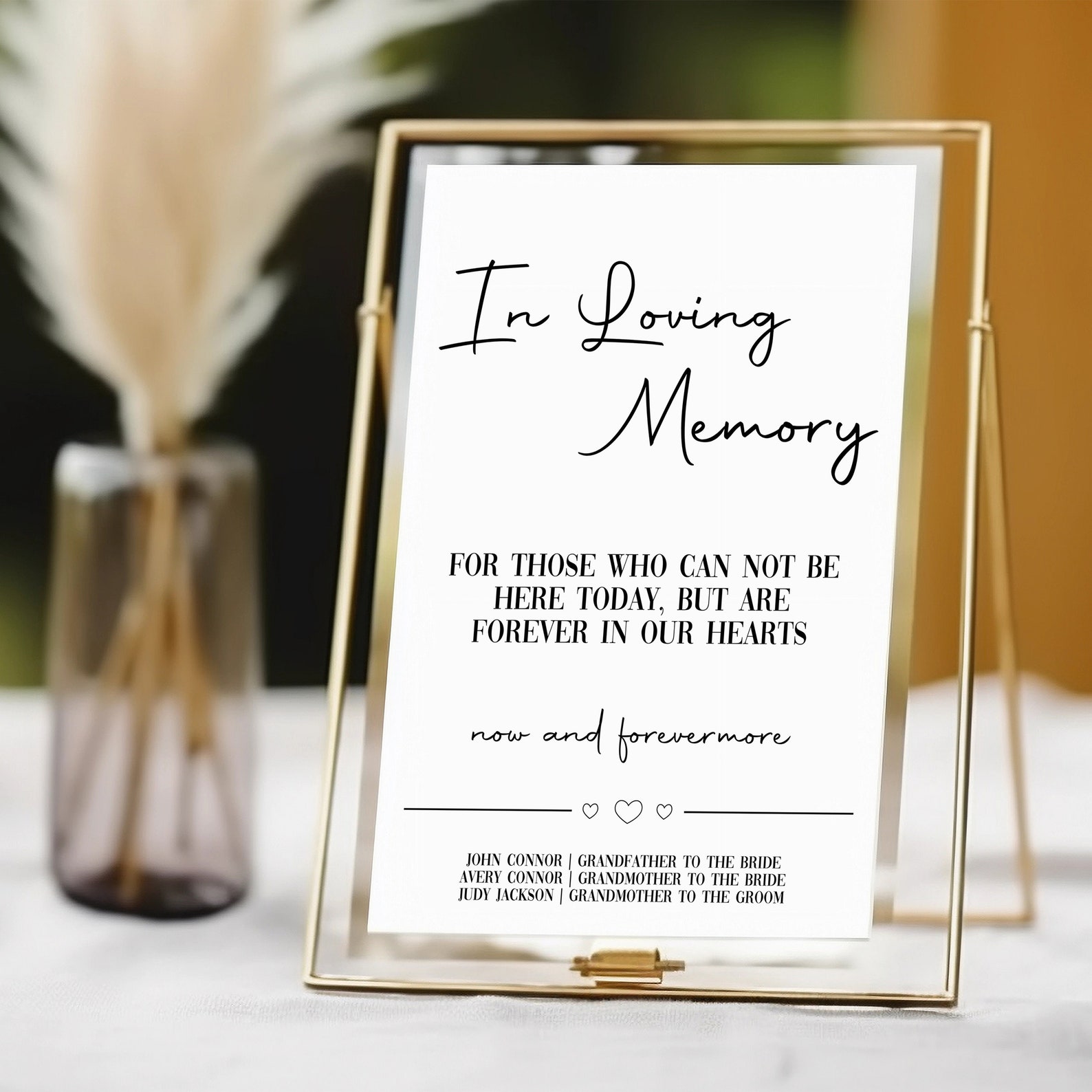 Minimalist in Loving Memory Sign Template Printable Memorial - Etsy
