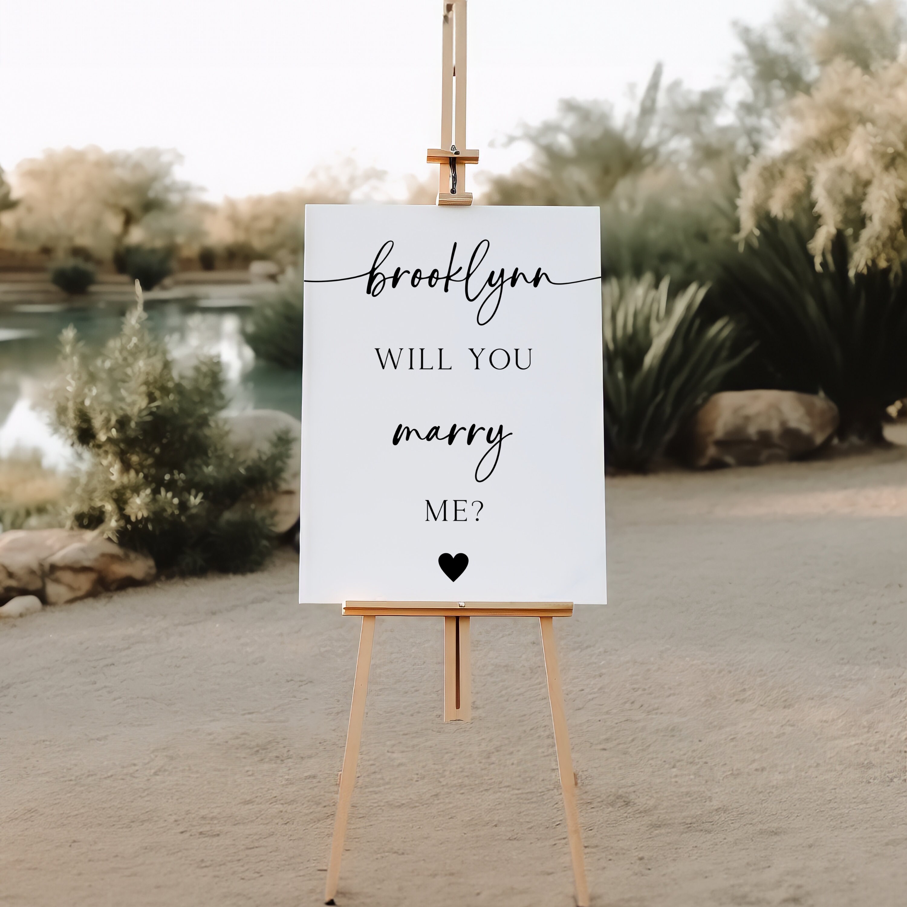 Will You Marry Me Sign Template, Proposal Sign, Proposal Photo Props ...