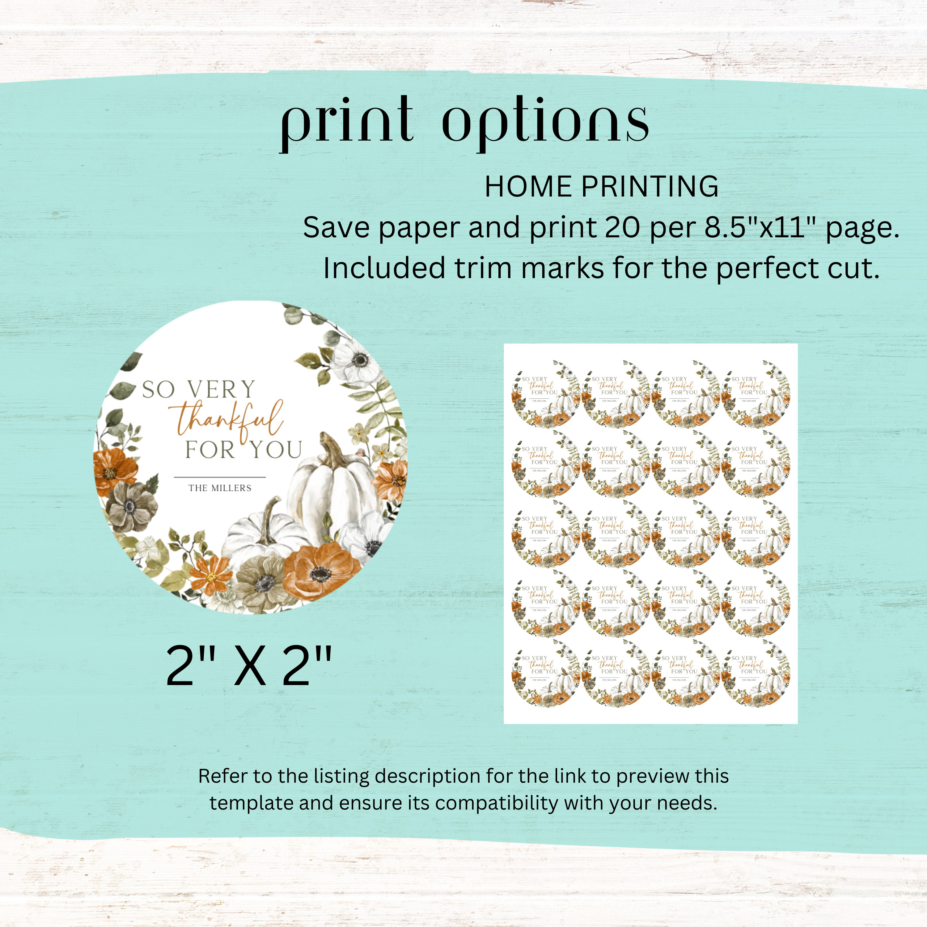 Fall Thankful Gift Tag Printable Thankful Tag Friendsgiving - Etsy