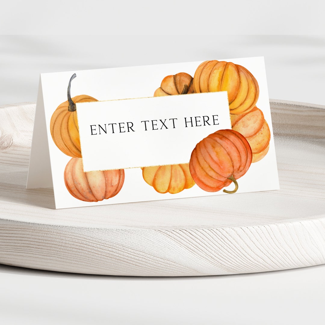 EDITABLE Thanksgiving Food Cards, Thanksgiving Party Buffet Label, Tent ...