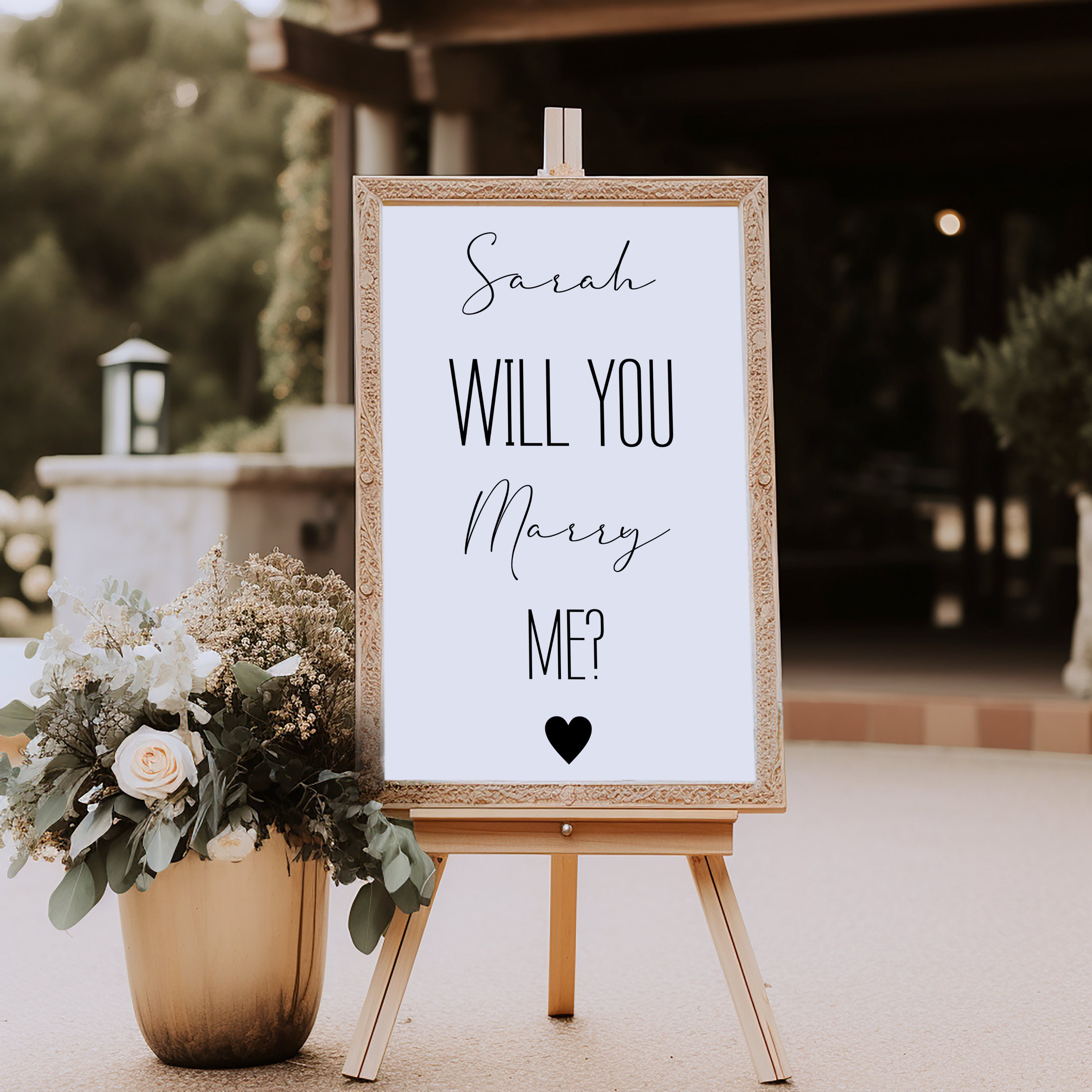 Will You Marry Me Sign Template, Proposal Sign, Proposal Photo Props ...