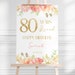 90th Birthday Party Welcome Sign, Pink Floral Birthday Party Welcome ...