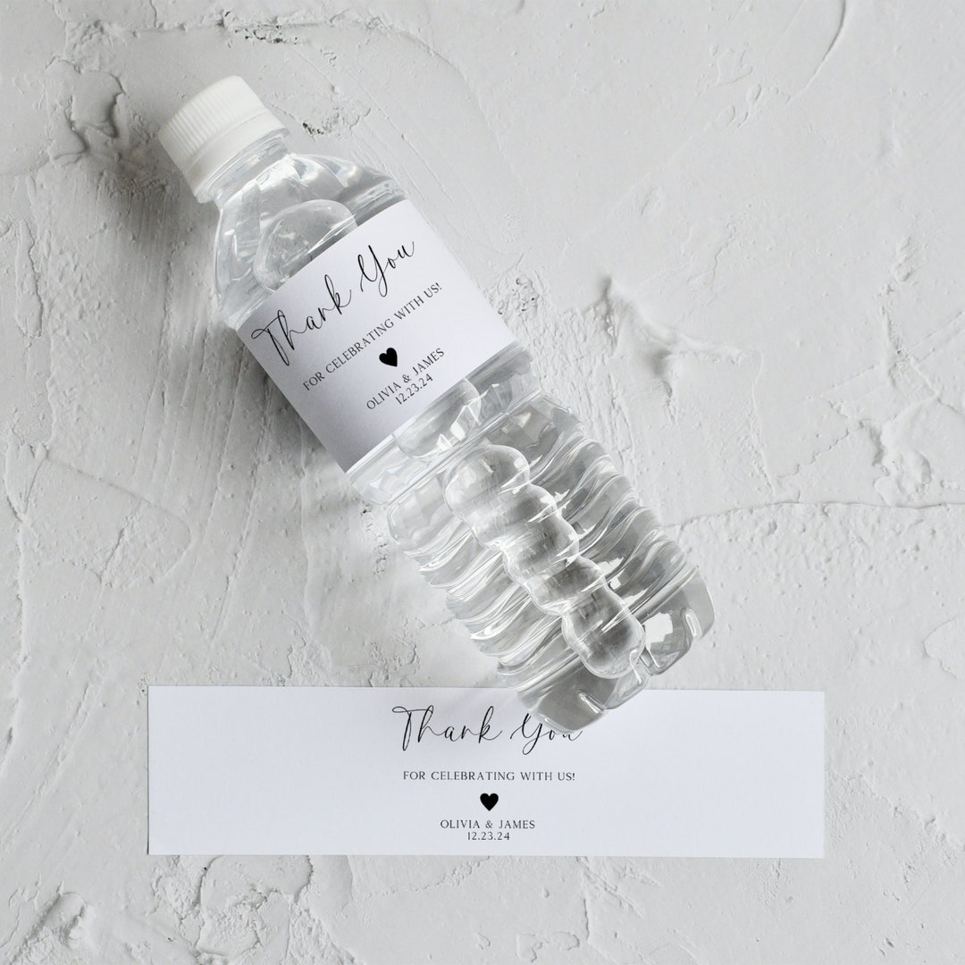 Wedding Water Bottle Label - Thank You Water Bottle Labels ...