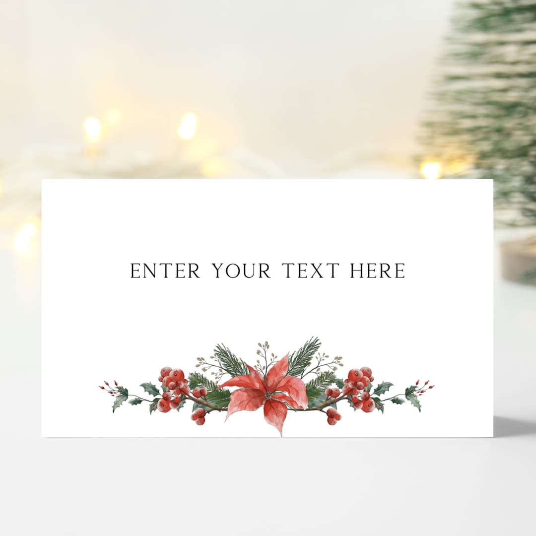 EDITABLE Christmas Food Cards, Christmas Party Buffet Label, Tent Card ...