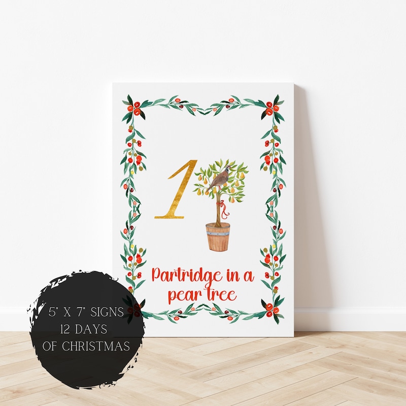 12 Days of Christmas Tags - Etsy