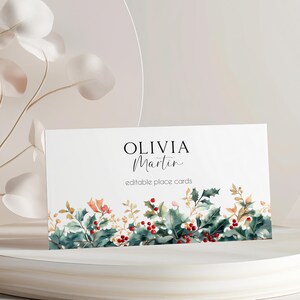 EDITABLE Christmas Food Cards, Christmas Party Buffet Label, Tent Card ...