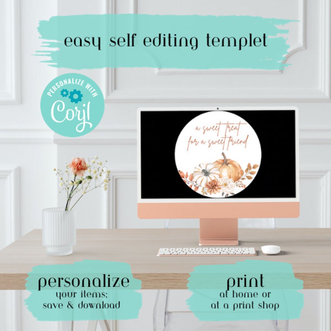 Fall Editable Food Label, Editable Thank You Label, Favor Tag Template ...