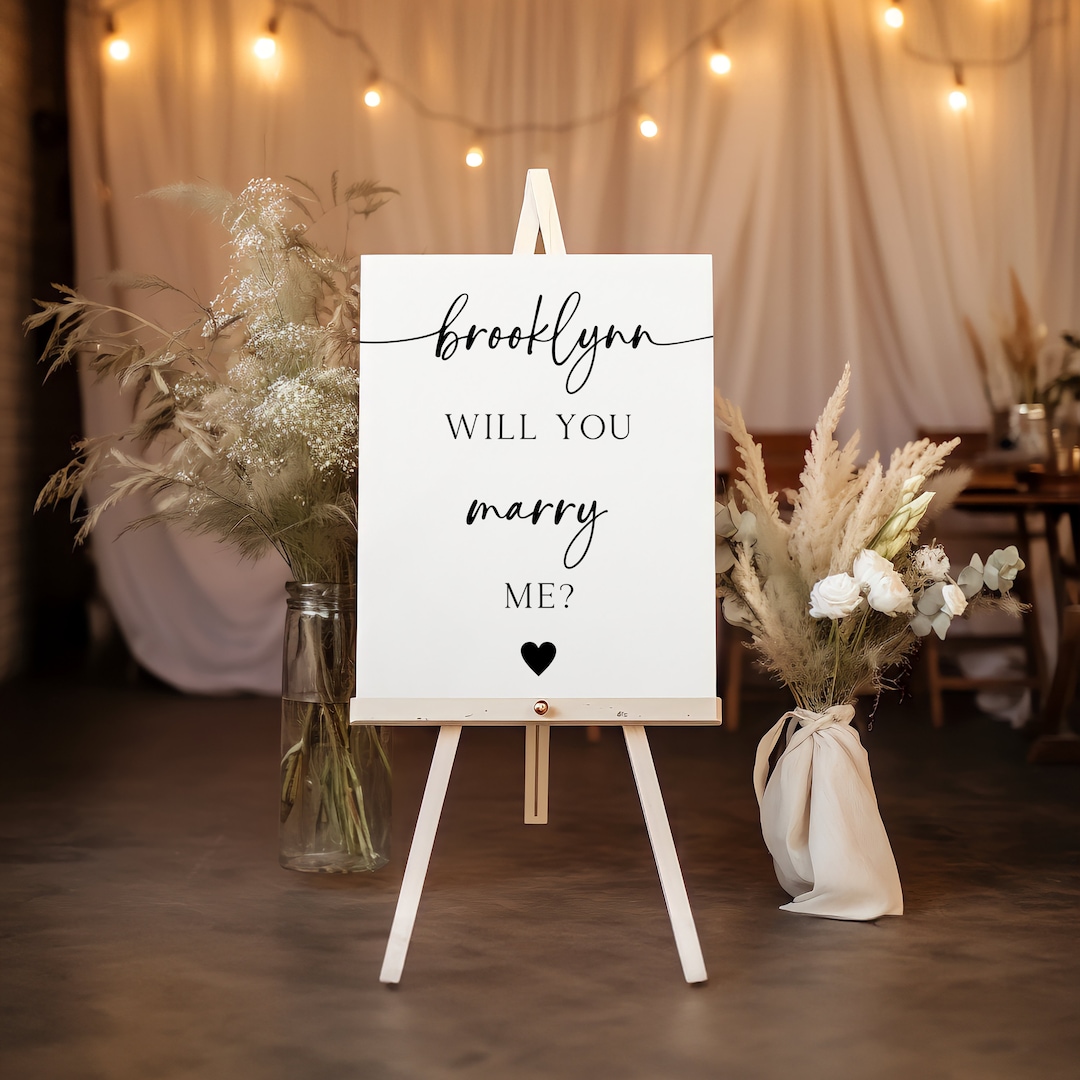 Will You Marry Me Sign Template, Proposal Sign, Proposal Photo Props ...